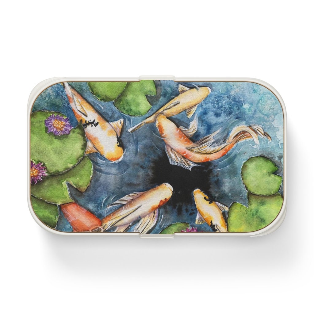 Koi Pond, Bento Box, Lunch Box, Snack Box - Etsy