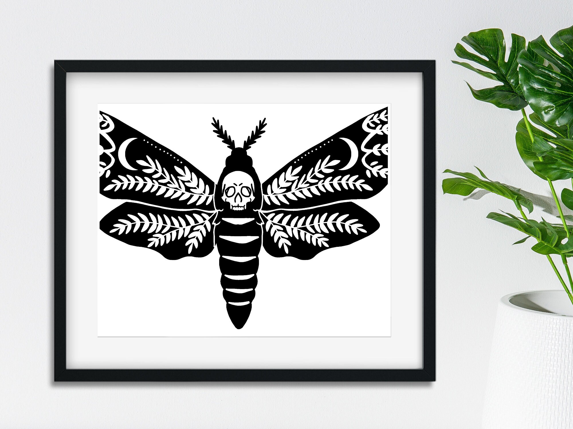 Celestial Moth SVG, Mystical Witchcraft Clipart, Mystic Svg, Minimalist ...