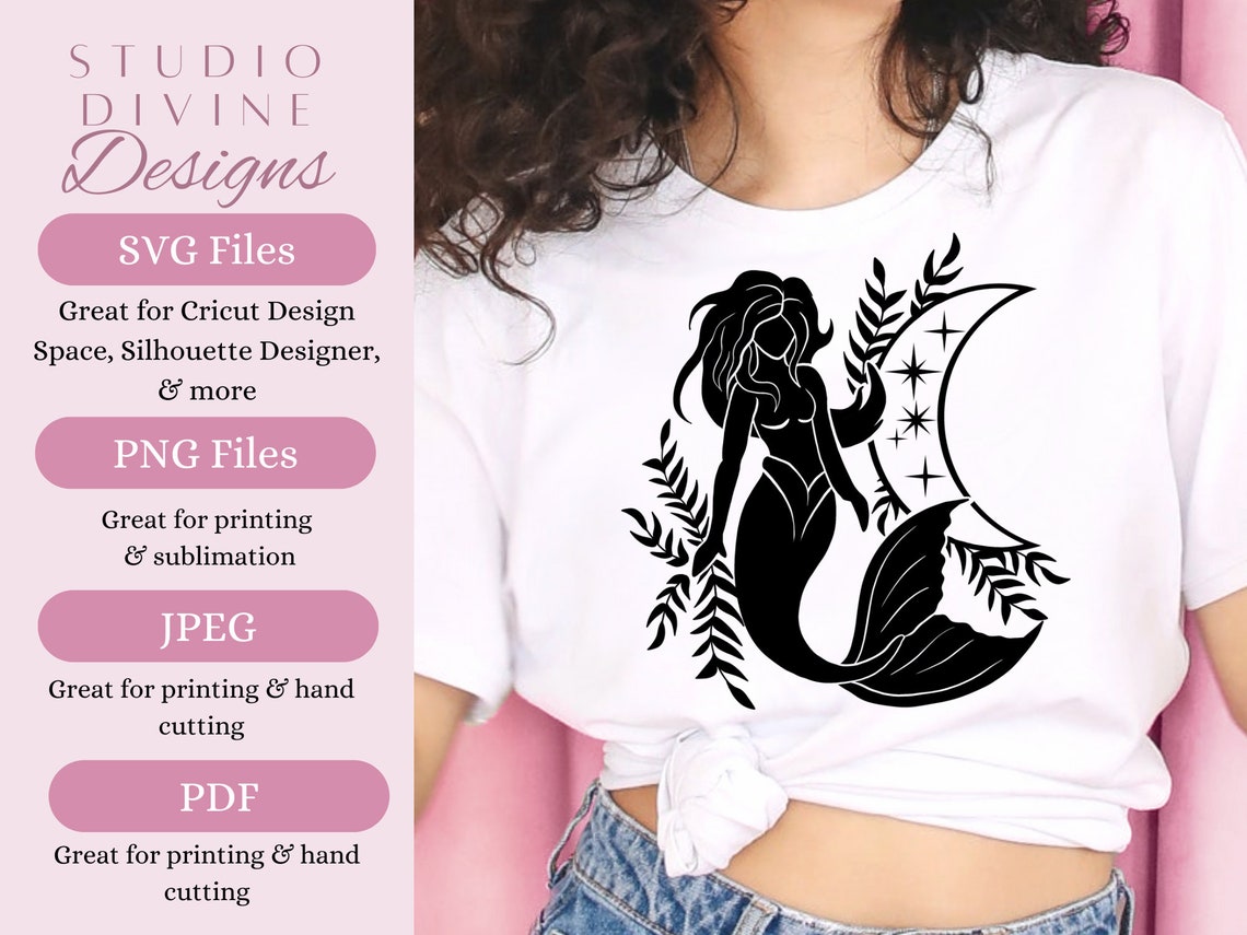 Celestial Mermaid SVG, Mystical Witchcraft Clipart, Mystic Svg ...