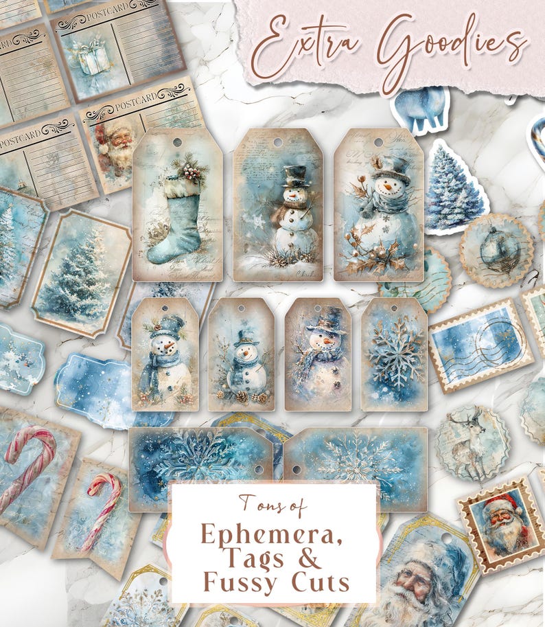 Christmas Junk Journal Kit Printable Holiday Junk Journal Christmas ...