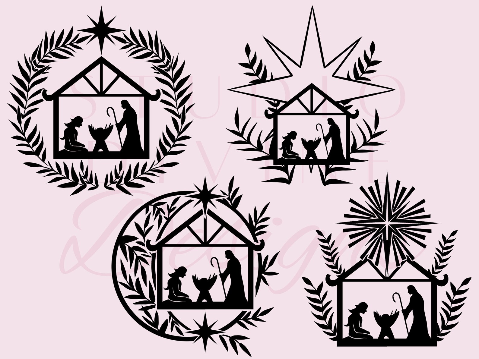 Nativity SVG, Nativity Scene Svg, Nativity Silhouette Svg, Christian ...
