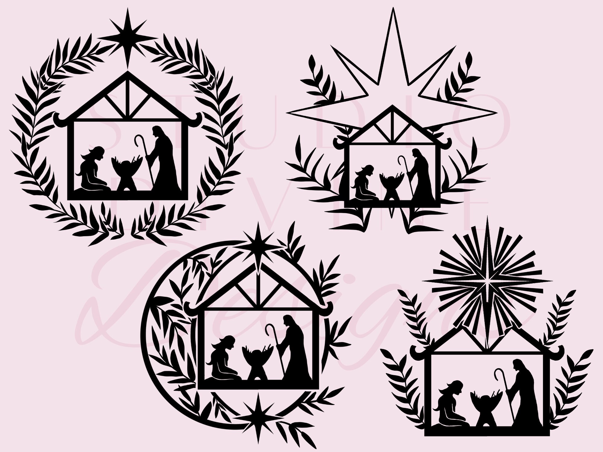 Nativity SVG, Nativity Scene Svg, Nativity Silhouette Svg, Christian ...