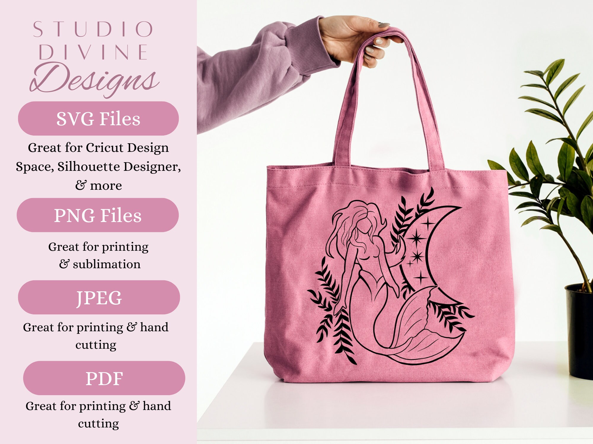 Celestial Mermaid SVG, Mystical Witchcraft Clipart, Mystic Svg ...