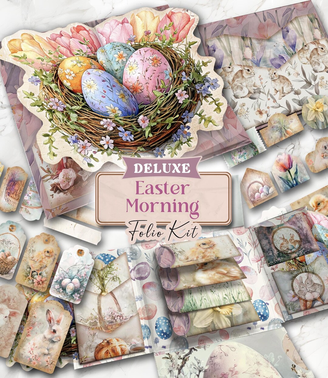 Easter Junk Journal Kit Easter Folio DELUXE Junk Journal Kit Printable ...