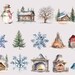 Winter Log Cabin Watercolor Clipart Bundle | Winter Woodland Clipart ...