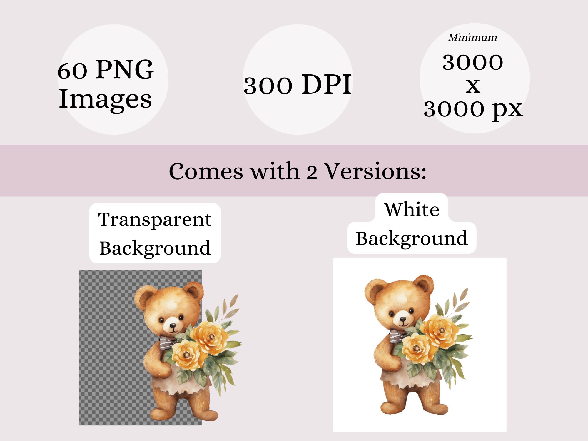 Neutral Teddy Bear Watercolor Clipart Watercolor Bear, Nursery Teddy ...