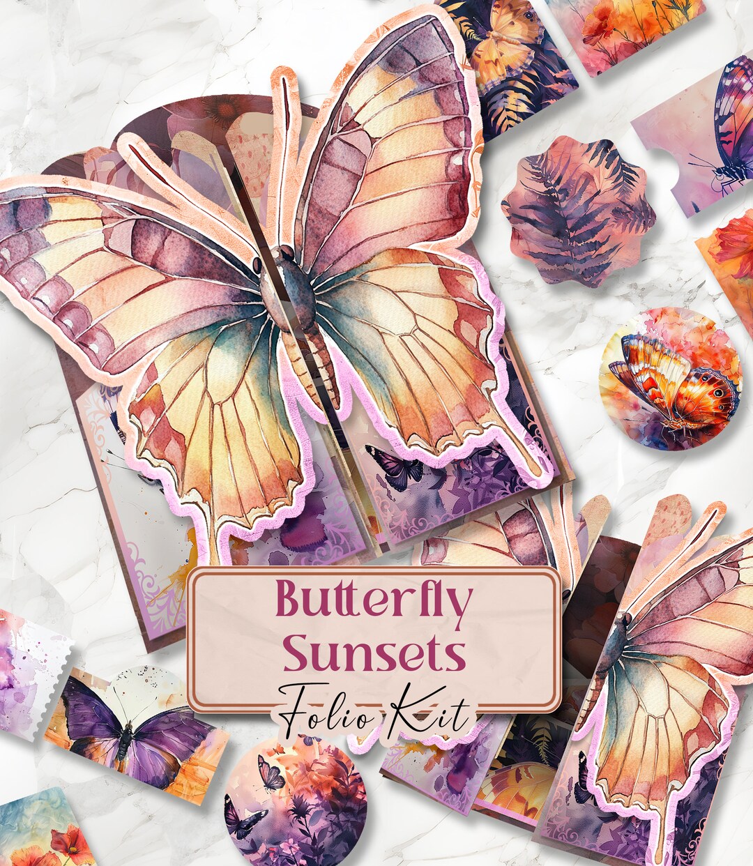 Butterfly Junk Journal Kit Butterfly Folio Junk Journal Kit Printable ...