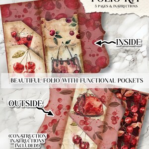 Cherrycore Junk Journal Kit Cherry Folio Junk Journal Kit Printable ...