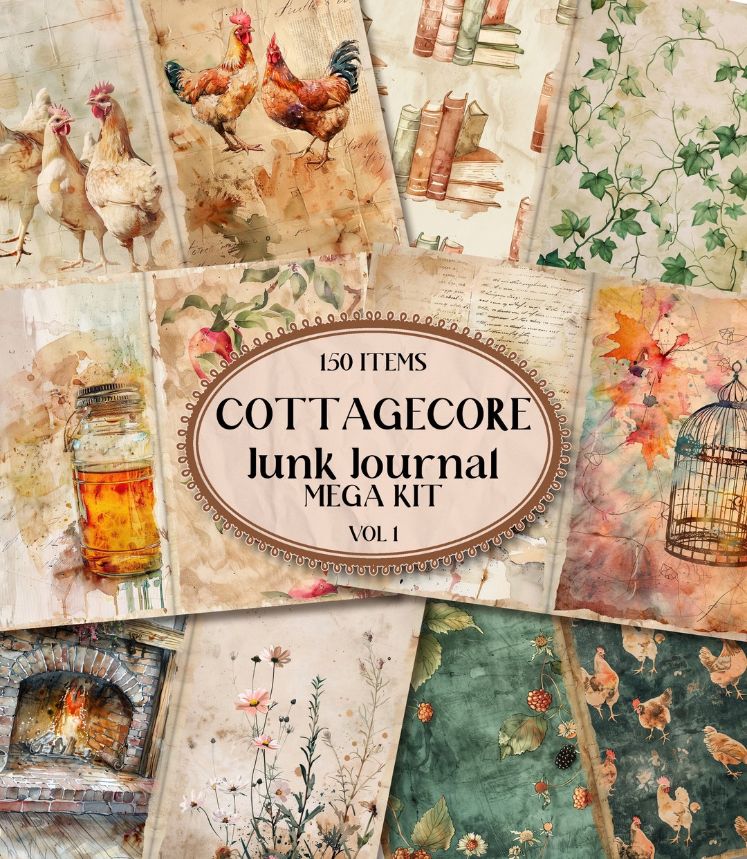 Cottagecore Junk Journal Pages Printable Shabby Chic Junk Journal ...