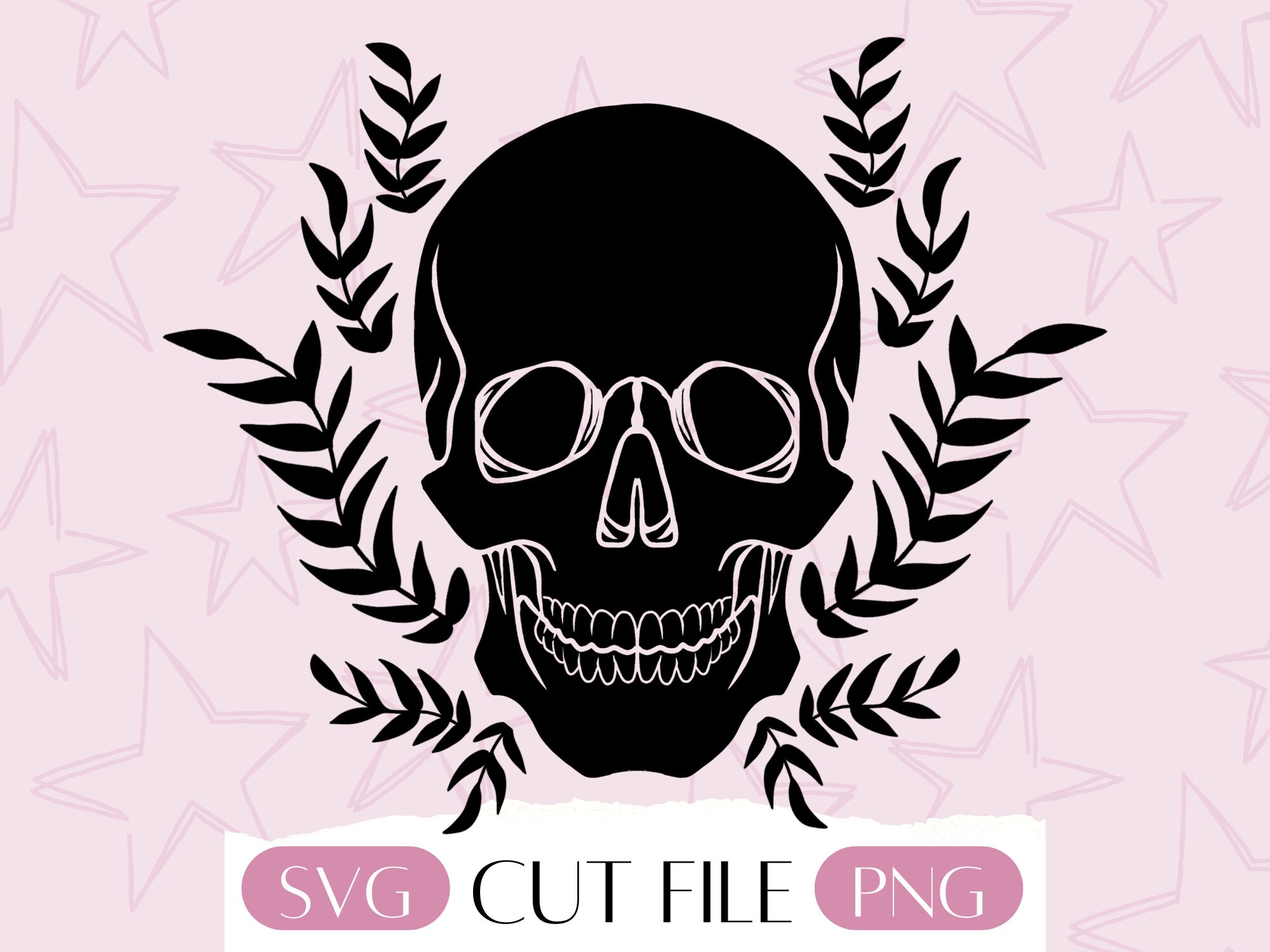 Halloween SVG Celestial Witchy Skull SVG, Mystical Witchcraft Clipart ...