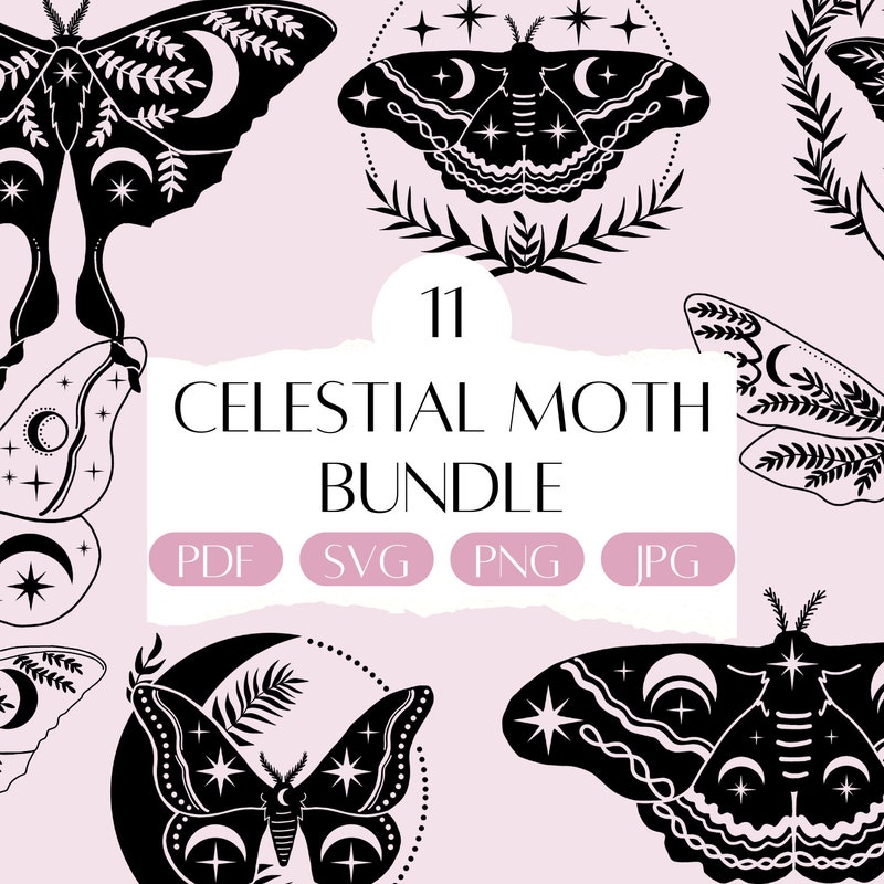 Gothic Moth Svg - Etsy