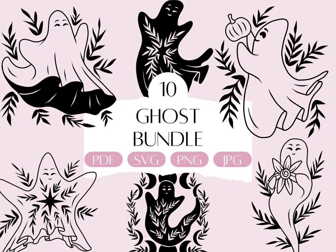 Halloween SVG Bundle, Celestial Ghost SVG Bundle, Mystical Witchcraft ...