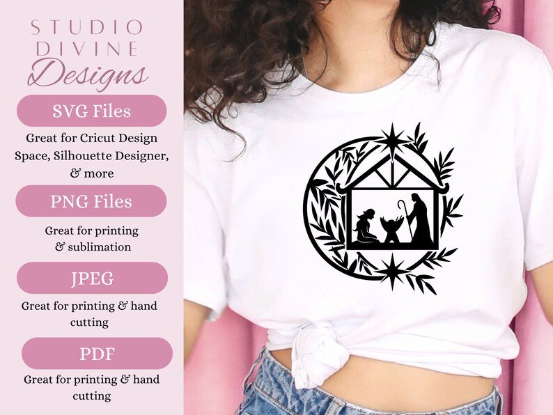 Nativity SVG, Nativity Scene Svg, Nativity Silhouette Svg, Christian ...