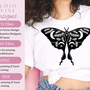 Celestial Moth SVG Bundle, Mystical Witchcraft Clipart, Mystic Svg ...