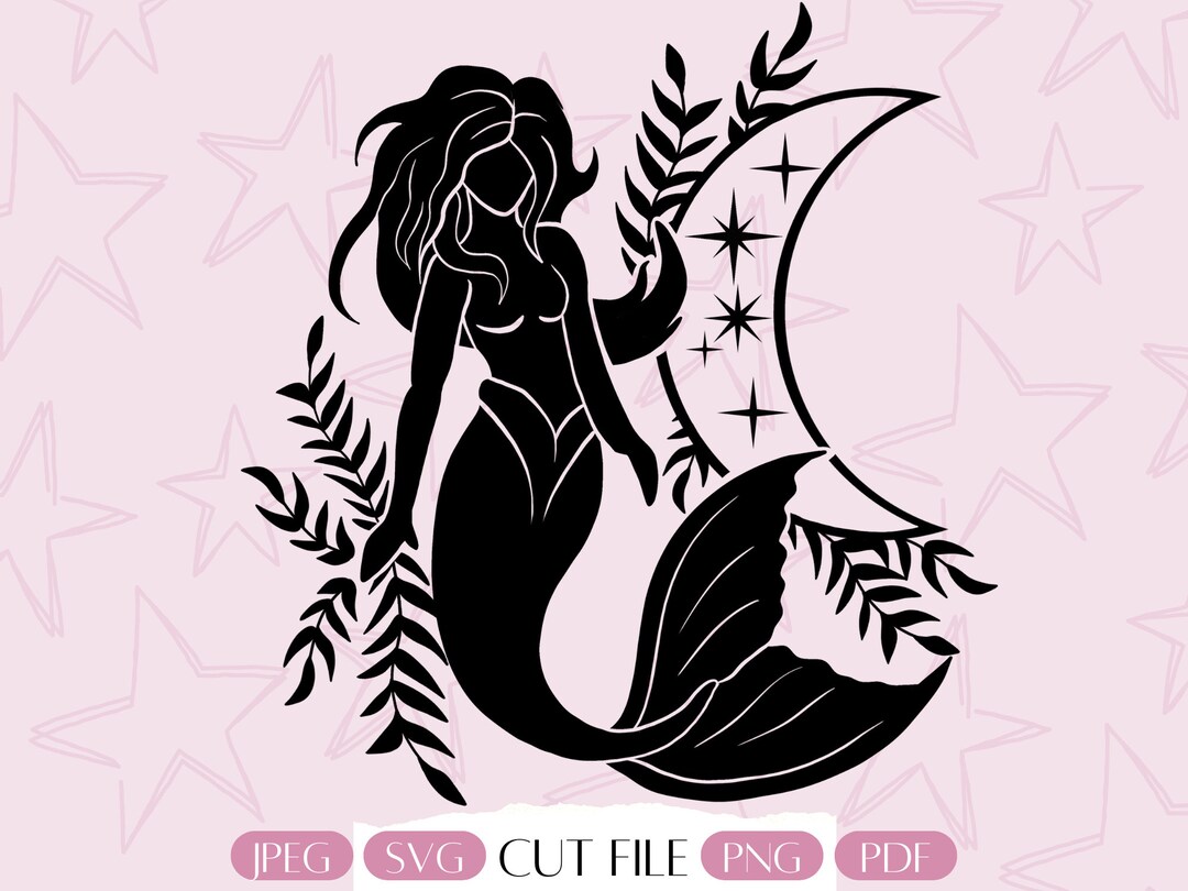 Celestial Mermaid SVG, Mystical Witchcraft Clipart, Mystic Svg ...