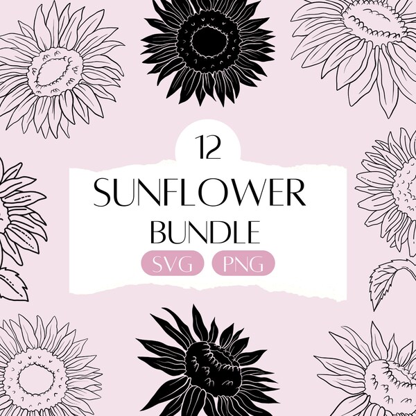 Sunflower With Stem Svg - Etsy