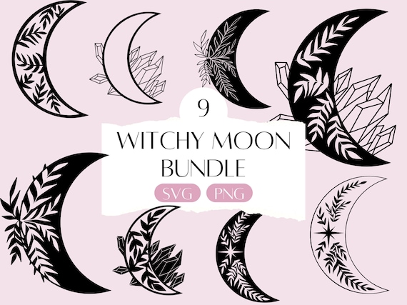 Halloween SVG Celestial Moon Bundle SVG Mystical Witchcraft - Etsy