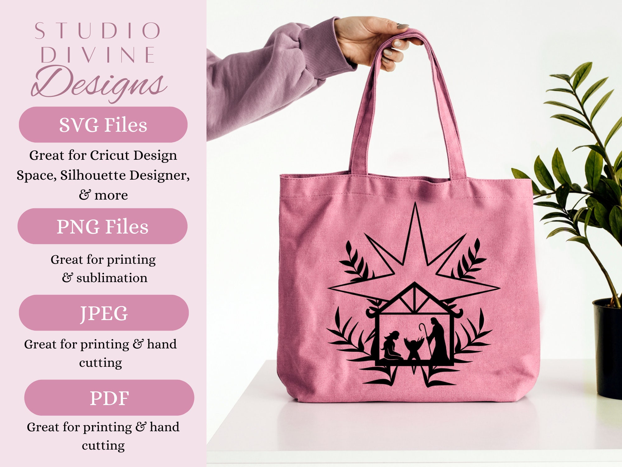 Nativity SVG, Nativity Scene Svg, Nativity Silhouette Svg, Christian ...