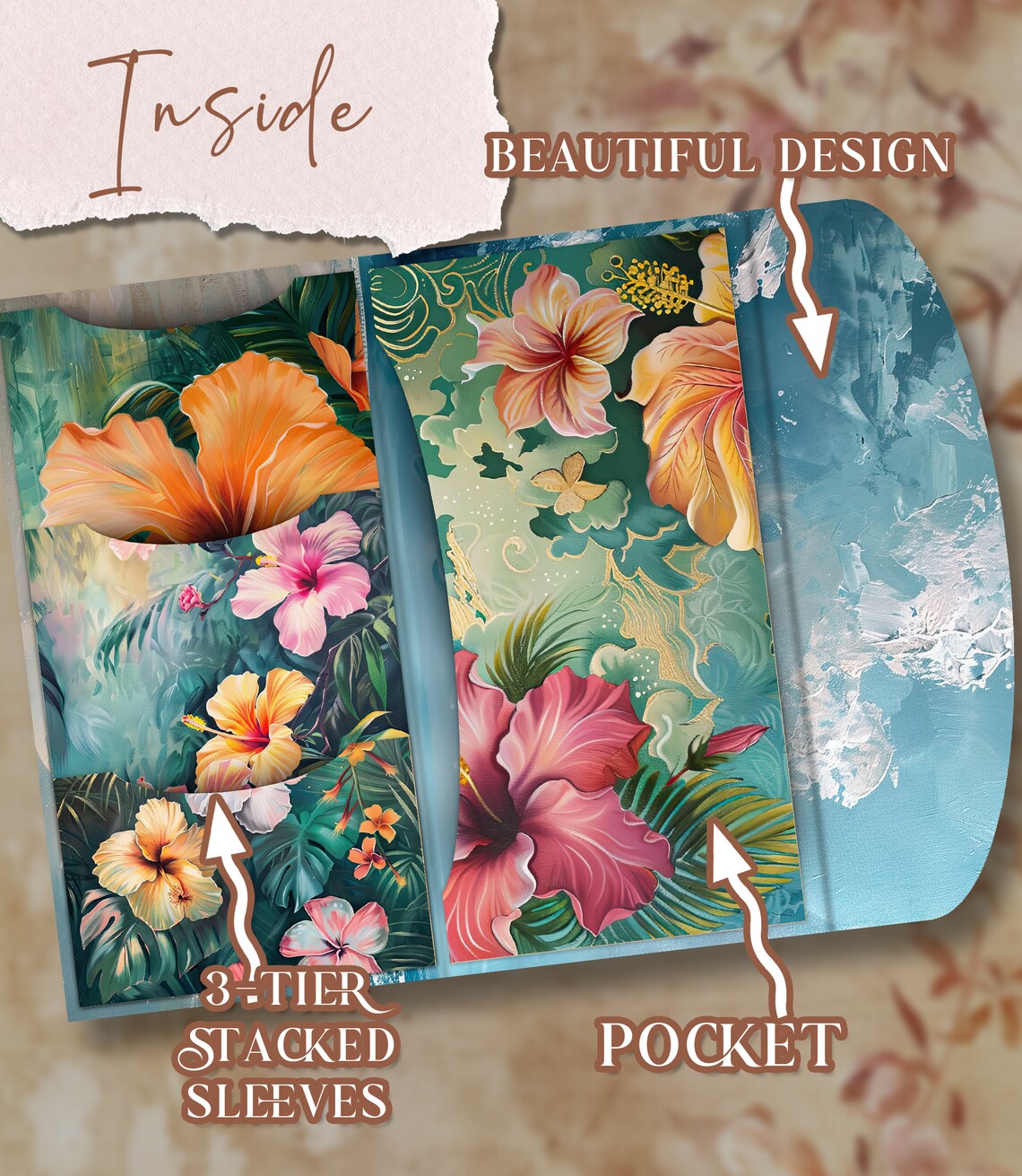 Hawaii Folio Junk Journal Kit Printable Folio Pages Shabby Chic Folio Hawaiian Printable Pages ...