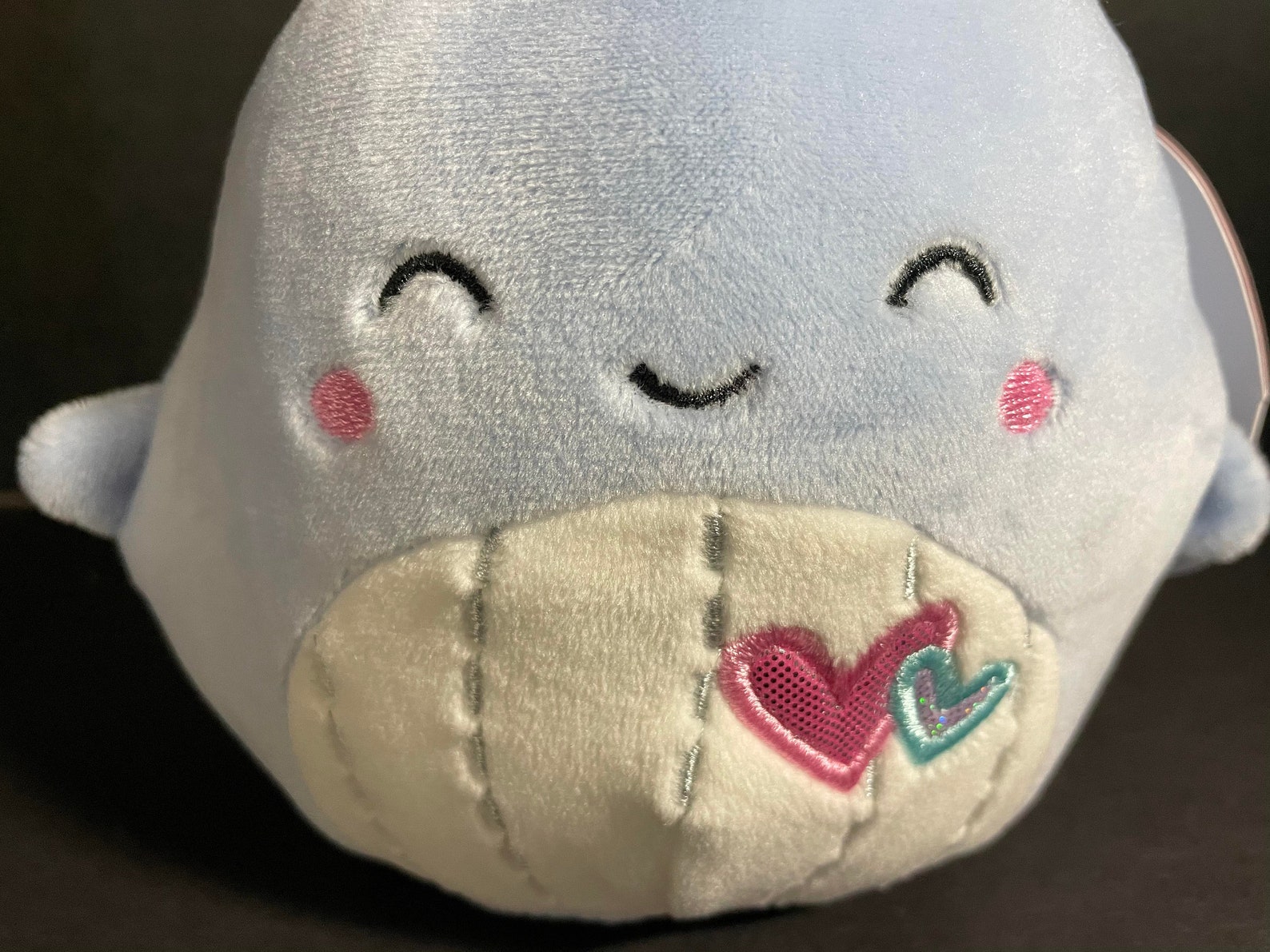 Squishmallow 8 Samir Whale With Hearts W/custom - Etsy