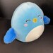 Squishmallow 8 Bebe Bluebird Furry Wings W/custom Hand-made Beaded I ...