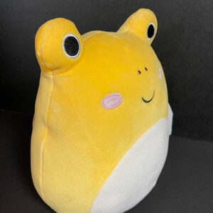 Squishmallow 8 Leigh Yellow Toad Frog W/custom Hand-made Beaded I Love ...