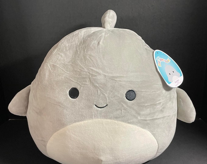 Squishmallow 8 Gordon the Shark W/custom Hand-made Beaded I Love SQUISH ...