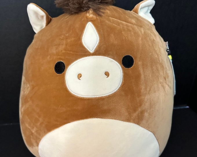 Squishmallow 12 Philip Chestnut Horse W/custom Hand-made Beaded I Love ...