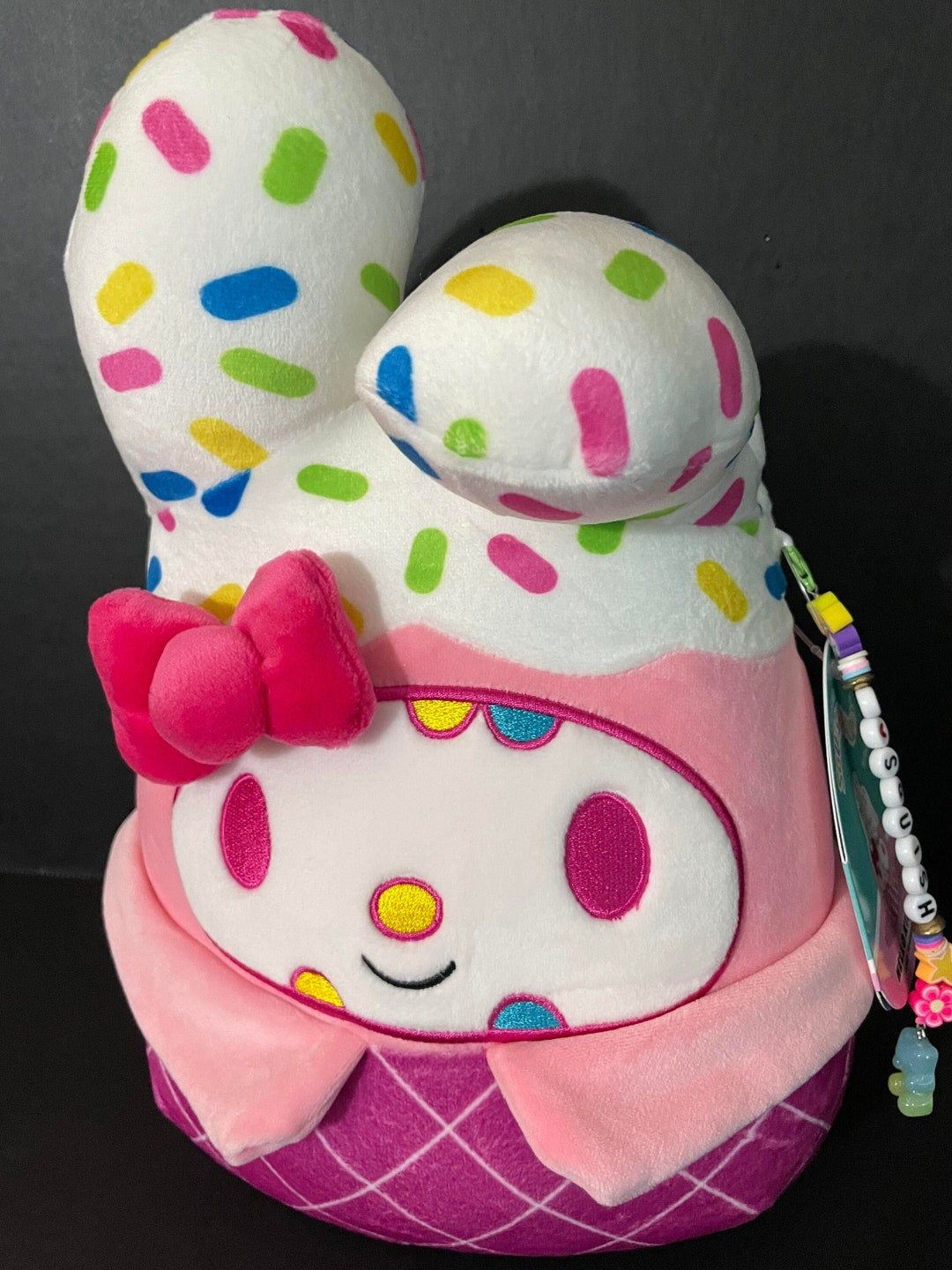 Squishmallow 8 My Melody Ice Cream Sundae Embroidered W/appliqued Bow W ...