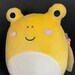 Squishmallow 8 Leigh Yellow Toad Frog W/custom Hand-made Beaded I Love ...