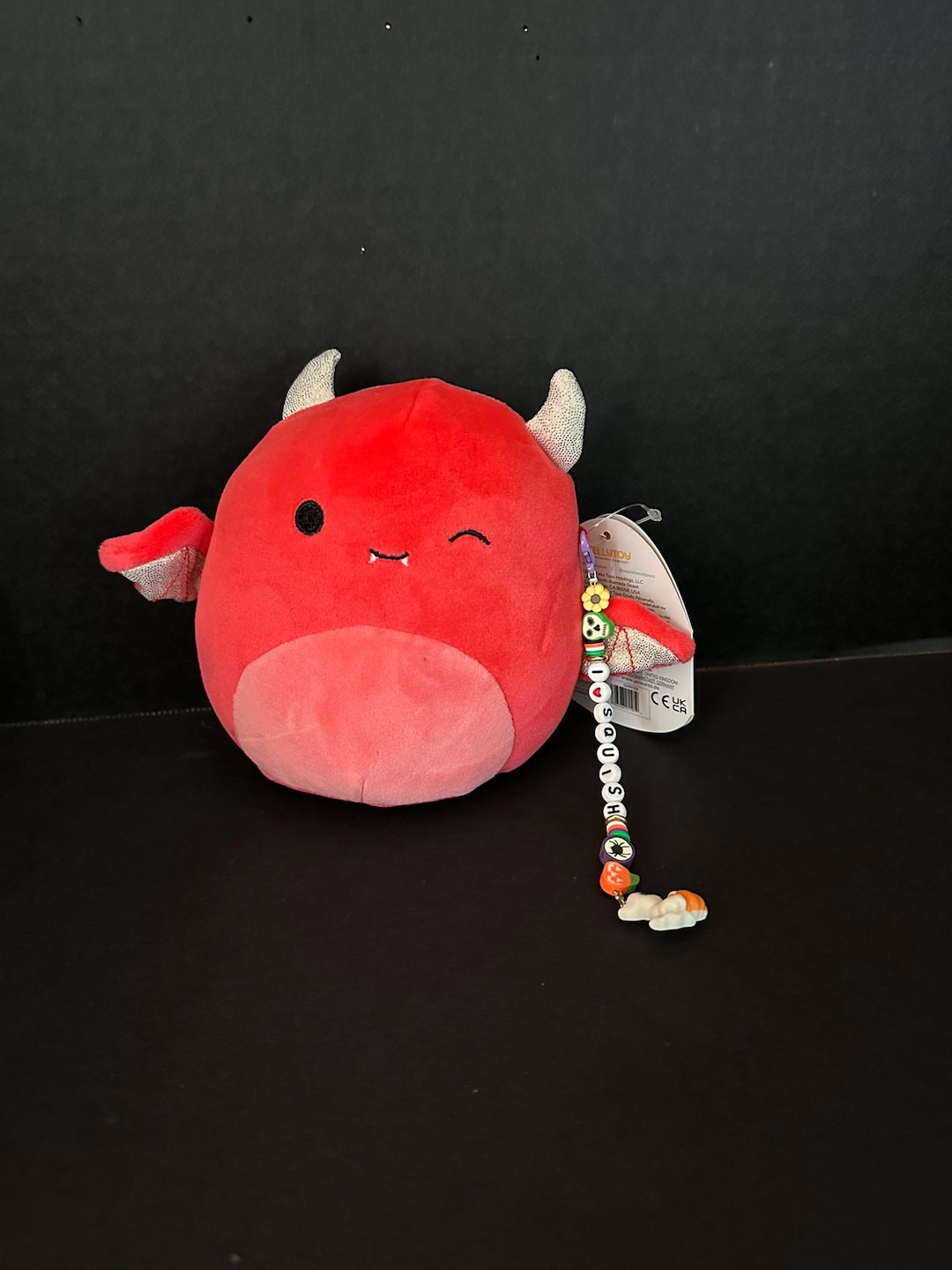 Squishmallow 5 Karlie Red Devil Vampire Bat Metallic W/custom Halloween ...