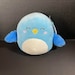 Squishmallow 8 Bebe Bluebird Furry Wings W/custom Hand-made Beaded I ...