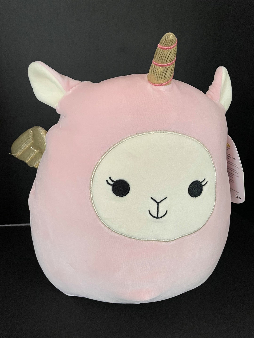 Squishmallow 12 Alice Pegasus Pink Gold Metallic Wings & Horn W/custom ...
