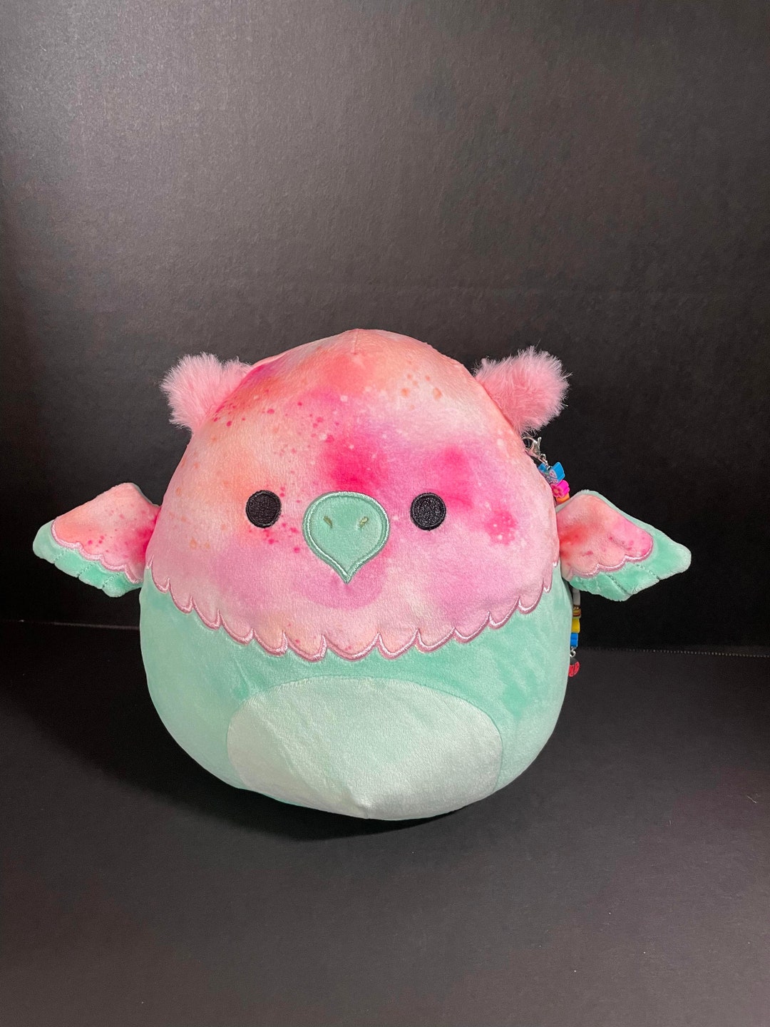 Squishmallow 8 Gala Gryphon Gargoyle Bird W/custom Hand-made Beaded I ...