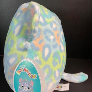 Squishmallow 8 Lindsay Leopard W/custom Hand-made Beaded I Love SQUISH ...