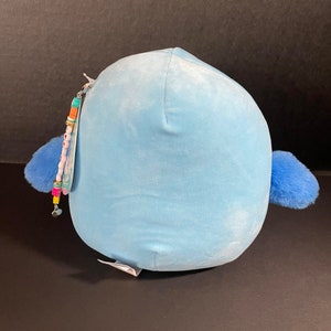 Squishmallow 8 Bebe Bluebird Furry Wings W/custom Hand-made Beaded I ...