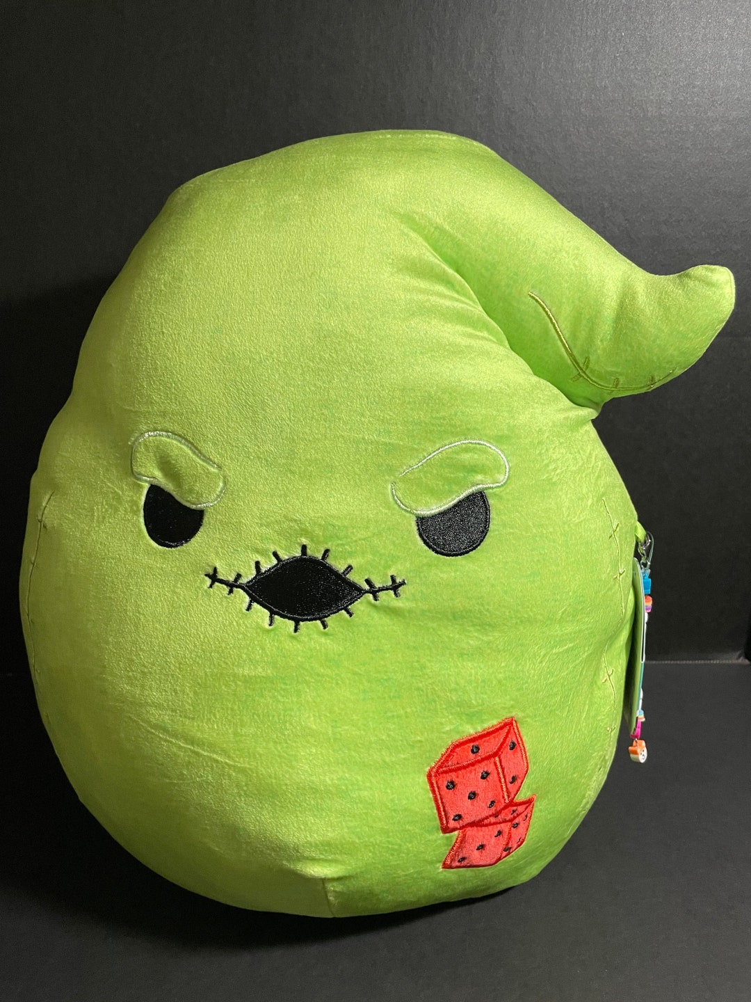 Squishmallow 12 Oogie Boogie Green W/ Dice W/custom Hand-made Beaded I ...