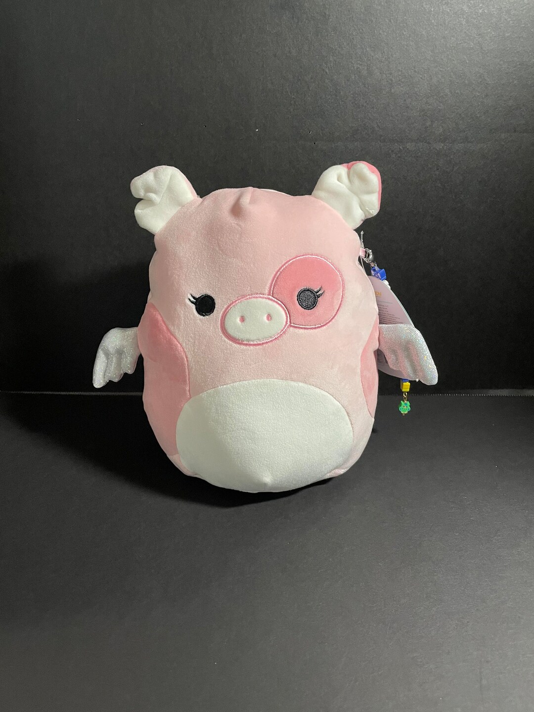 Squishmallow 7.58 Peety Flying Pig Winged W/custom Hand-made Beaded I ...
