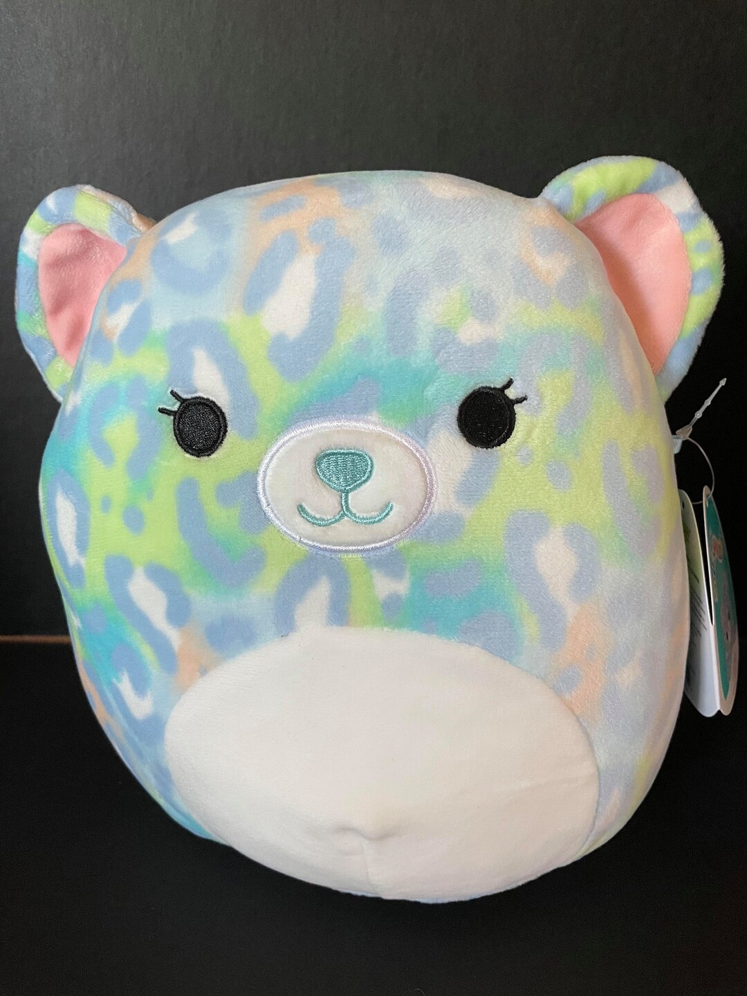 Squishmallow 8 Lindsay Leopard W/custom Hand-made Beaded I Love SQUISH ...