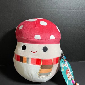 Squishmallow 7.5 Malcomb the Mushroom With Winter Scarf W/custom Hand ...