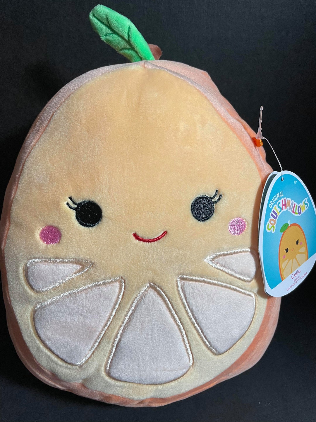 Squishmallow 8 Celia Orange Slice W/custom Hand-made Beaded I Love ...