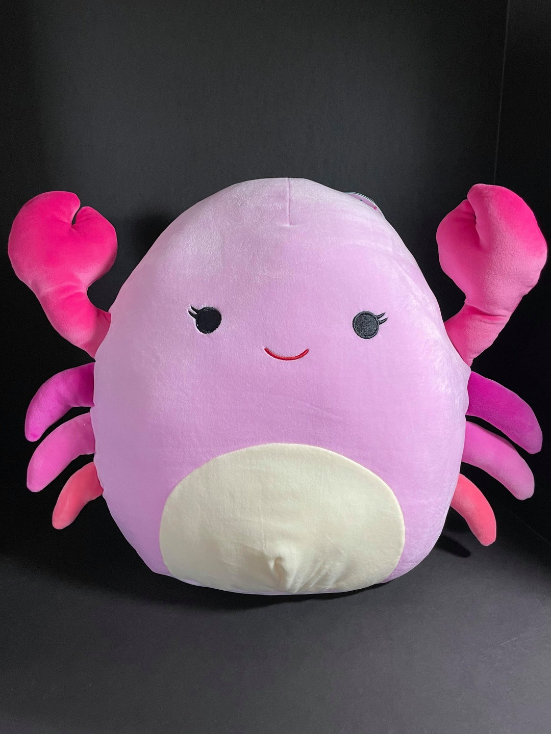 Squishmallow 14 Cailey Pink Crab W/custom Hand-made Beaded I Love ...