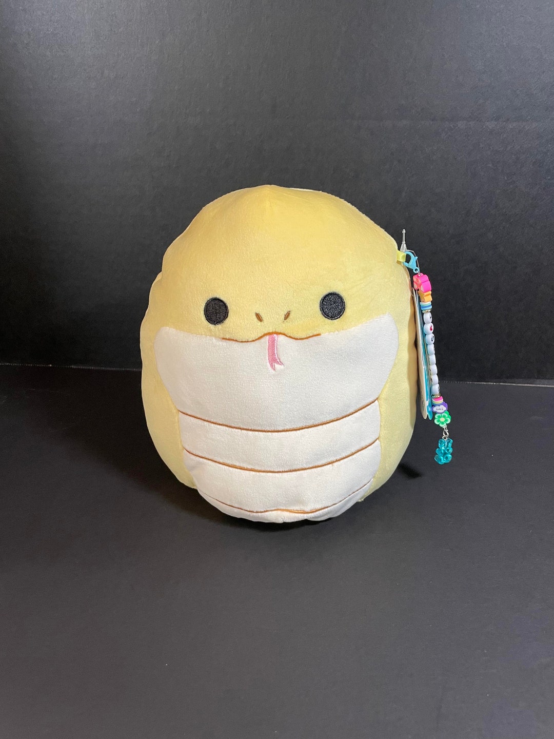 Squishmallow 8 Pleyton Python Snake W/custom Hand-made Beaded I Love ...