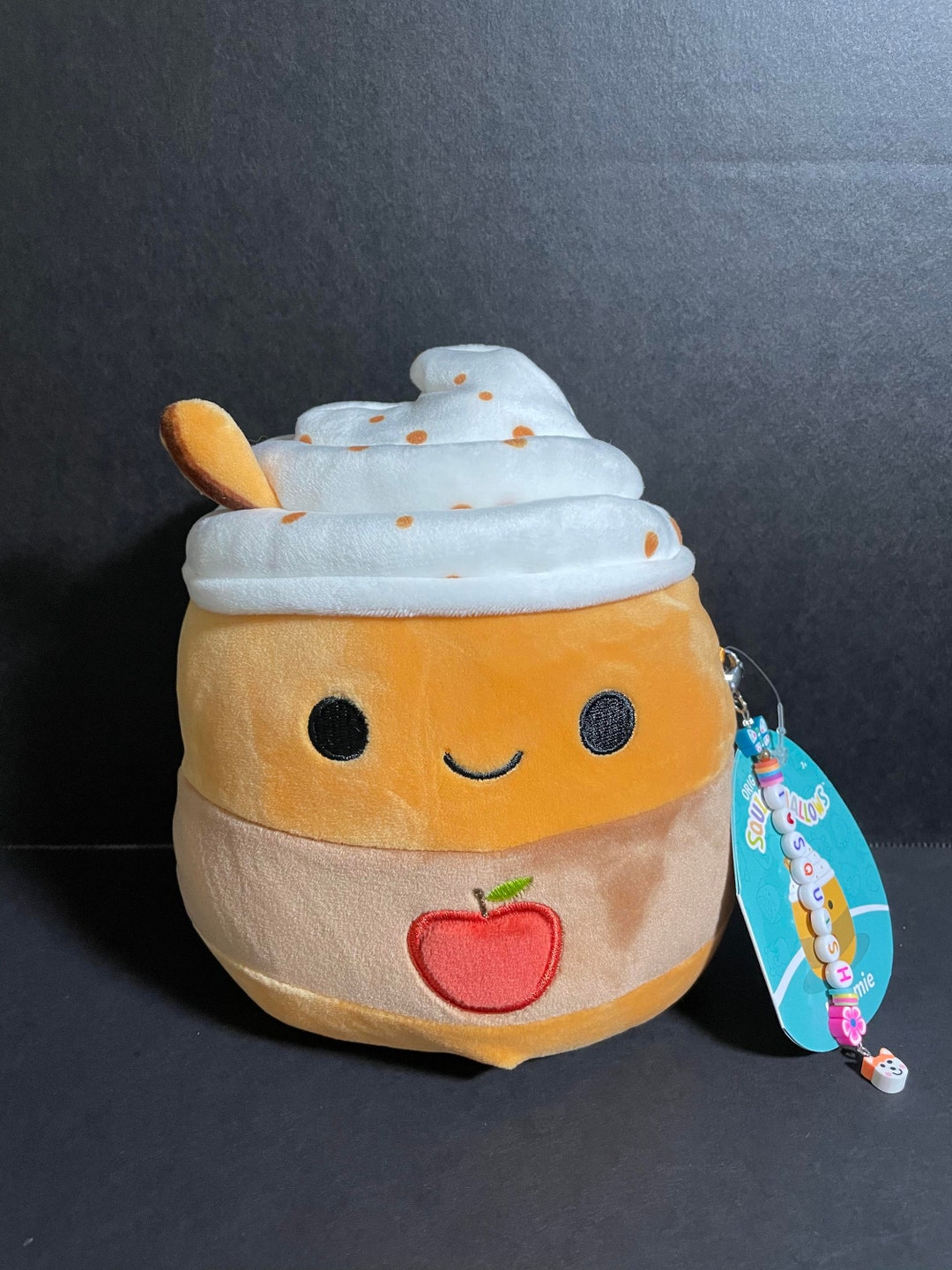 Squishmallow 7.5 Pommie Apple Cider W/custom Hand-made Beaded I Love ...