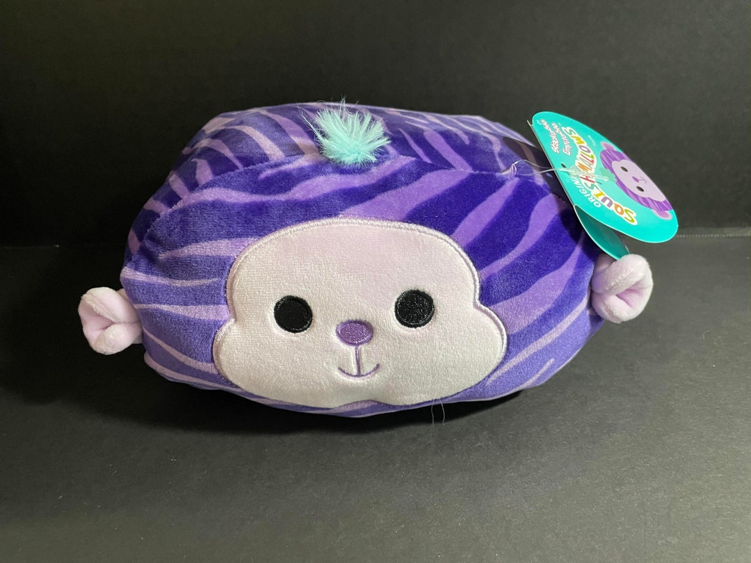 Squishmallow 8 Tazik Monkey Stackable W/custom Hand-made Beaded I Love SQUISH Clip-on Charm ...