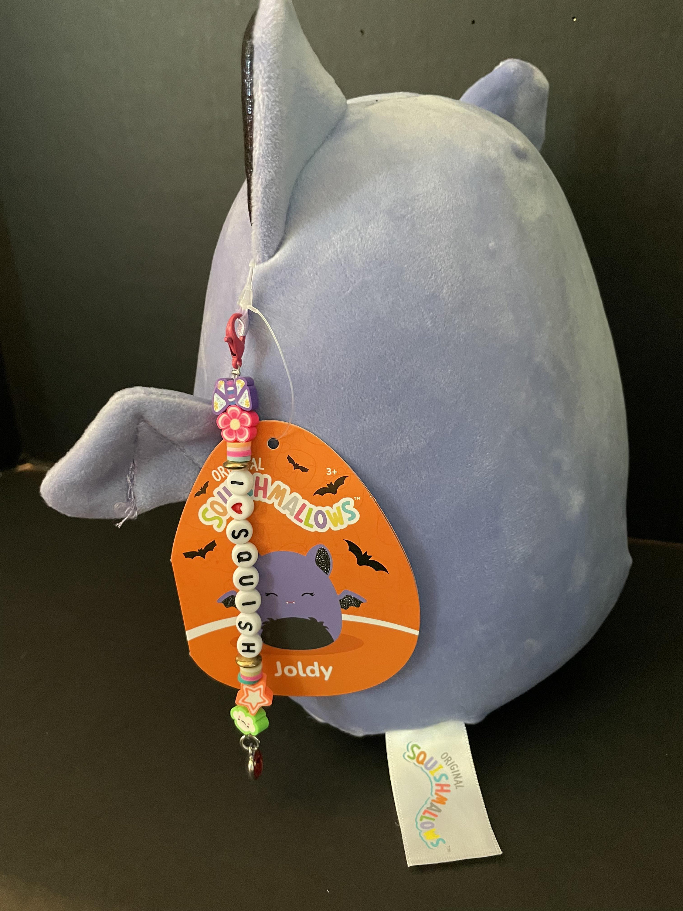 Squishmallow 8 Joldy Black/teal Vampire Bat Furry Belly - Etsy