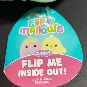 Squishmallow 12 Edie Egg & Aimee Chick Flip A Mallow W/custom Hand-made ...
