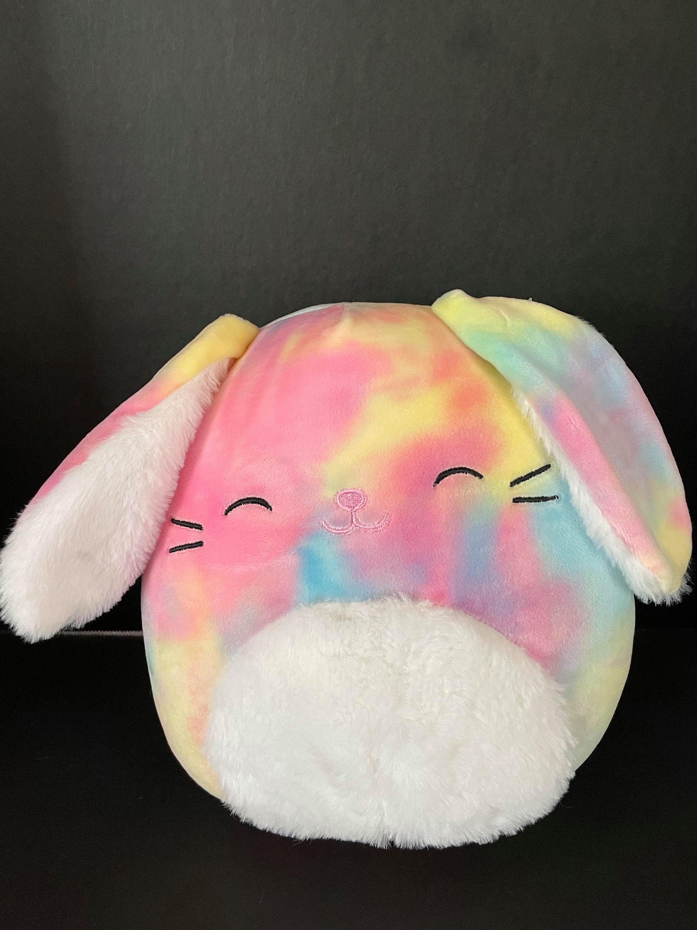 Squishmallow 8 Candy Sleeping Rainbow Bunny Furry Belly - Etsy