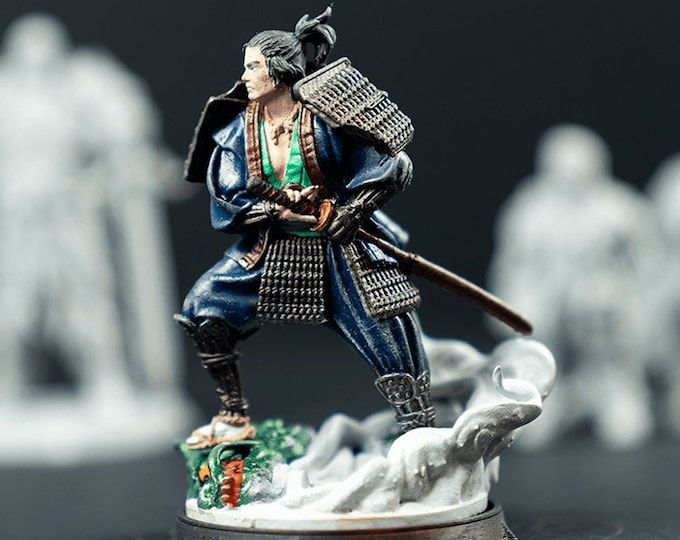 Samurai Miniature for Dnd | Male Human Warrior | Miniature Dnd Figure ...