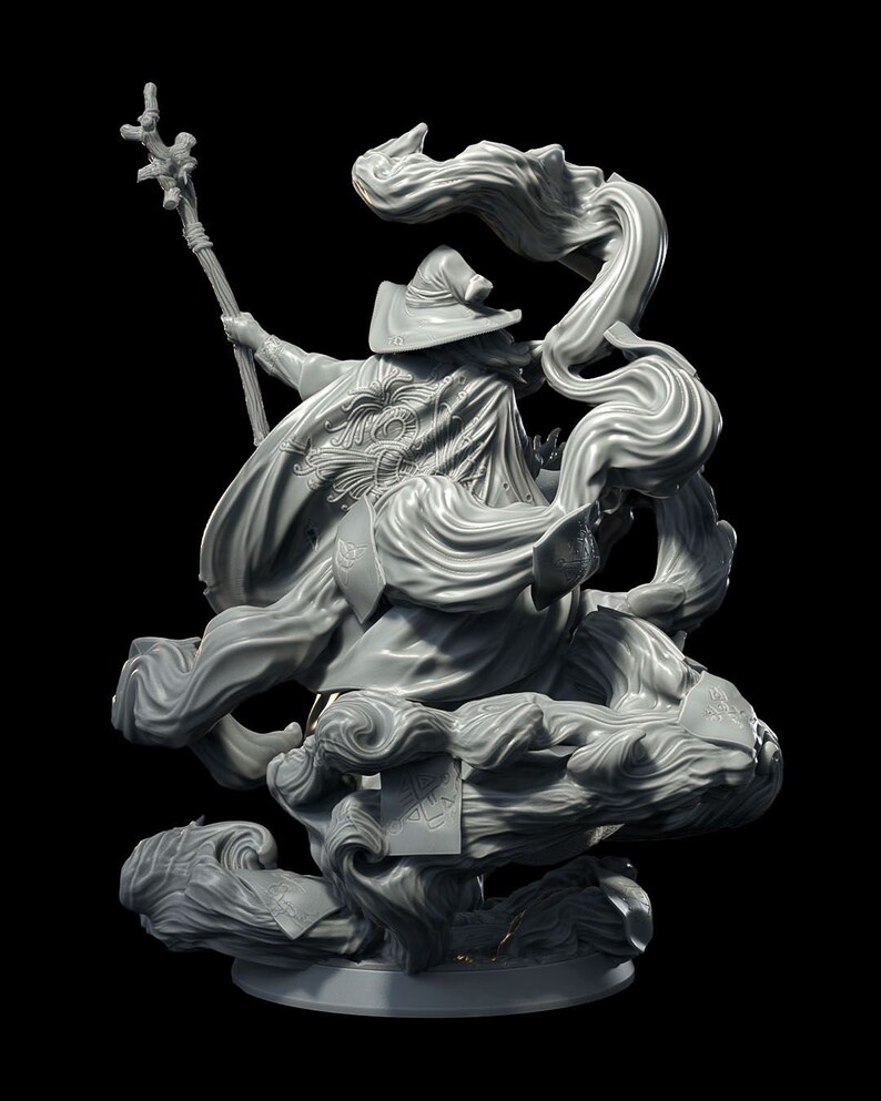 Wizard Miniature for Dnd Male Human Wizard Miniature Dnd Figure for ...